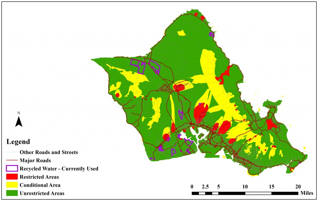 Environmental Planning Office | recycle water zone map_oahu_9-8-15
