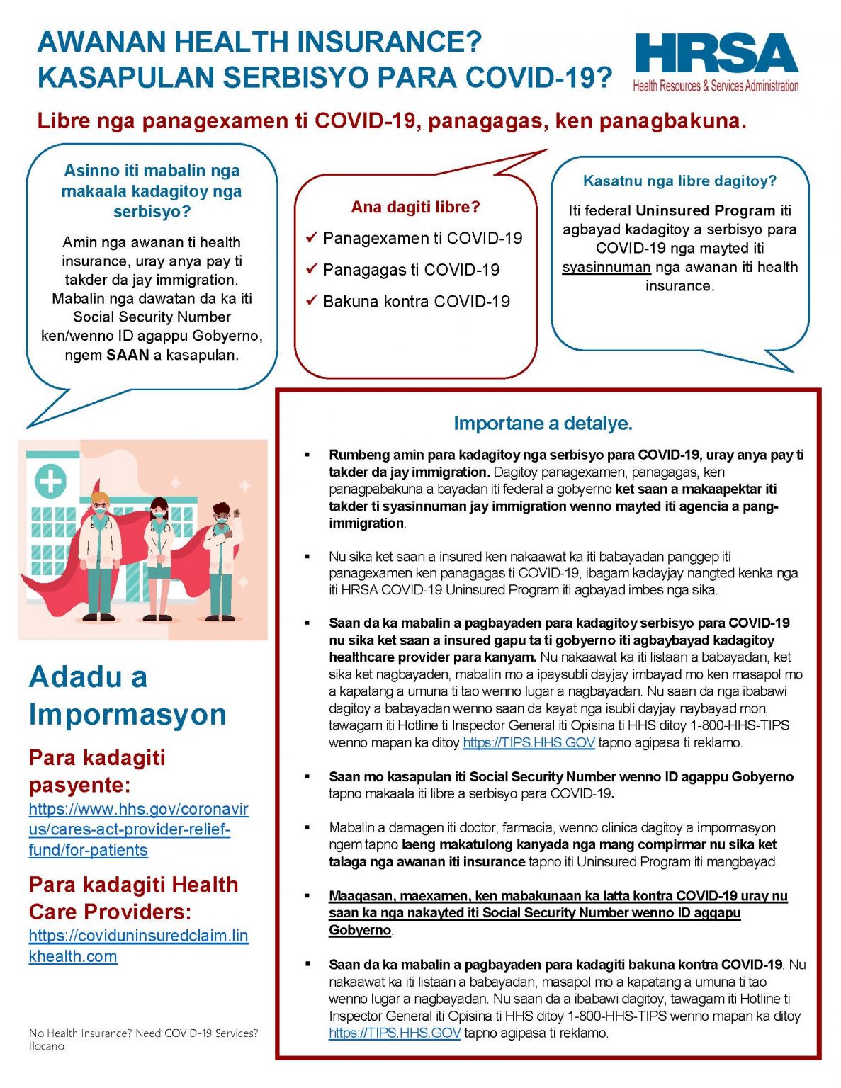 Office of Language Access | COVID-19: ANIA TI RUMBENG A MAAMMOAM (Ilocano)