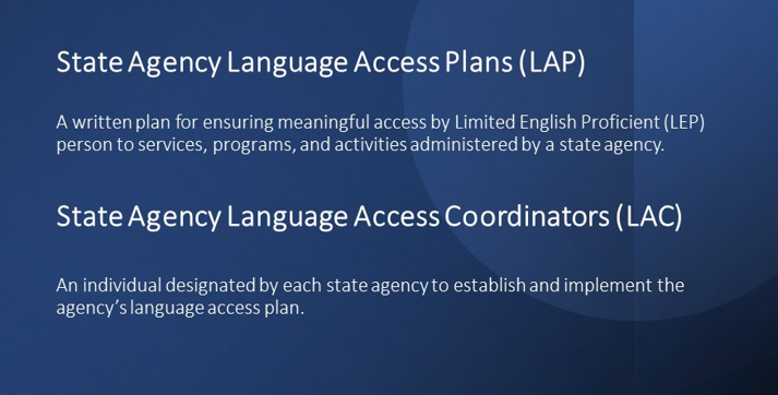 Office of Language Access | Lists of State Agency Language Access Plans ...